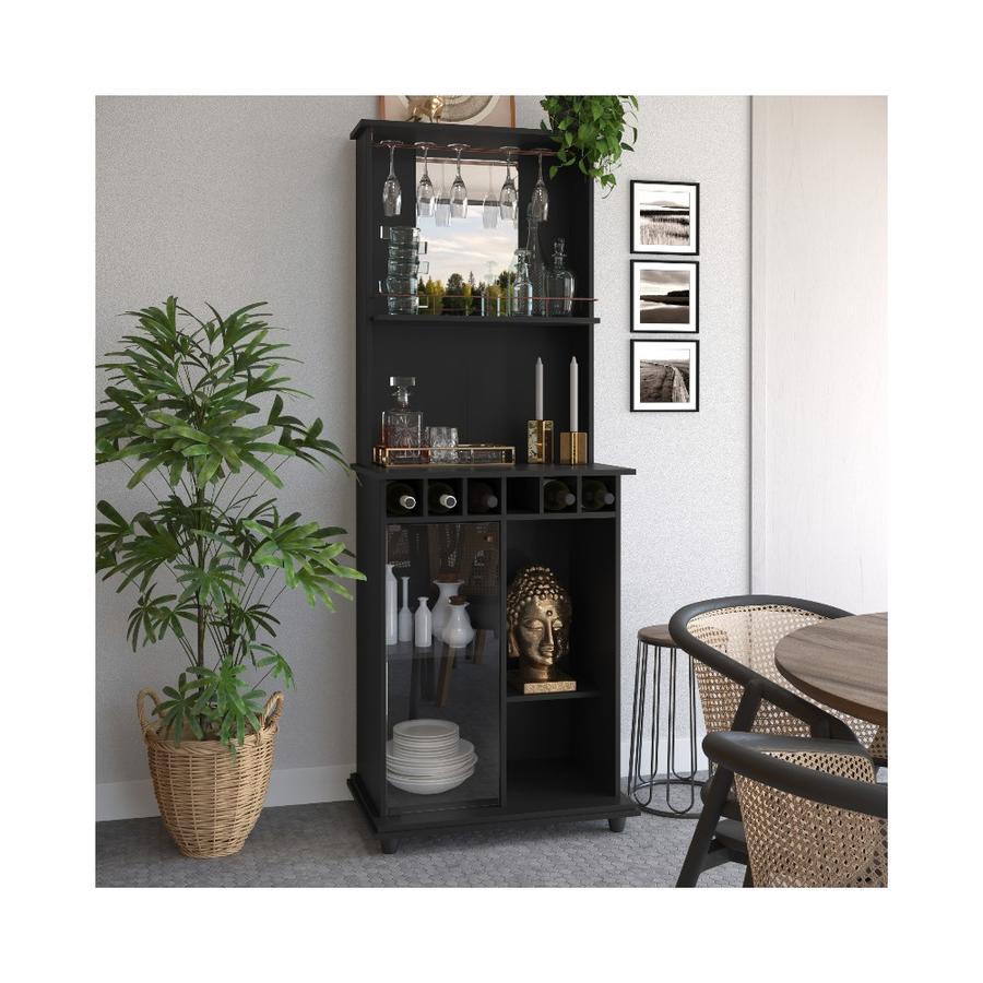 Mueble Bar Baum América 186x72 Cm Negro - dimarsa