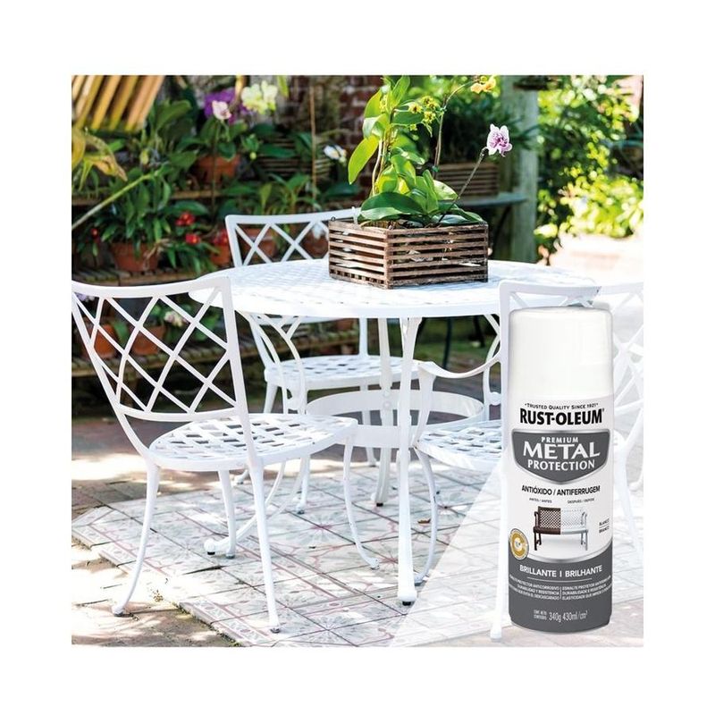 Spray Rust Oleum Metal Protection Blanco Brillante - Dimarsa.cl