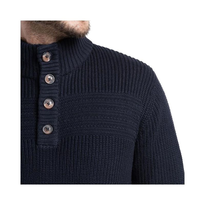 Sweater Hombre Half Button Potros Girona Azul Marino - Dimarsa.cl