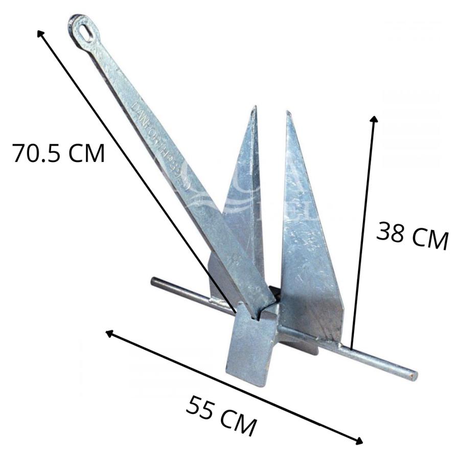 Ancla Danforth 14 Kgs Galvanizada - Dimarine.cl