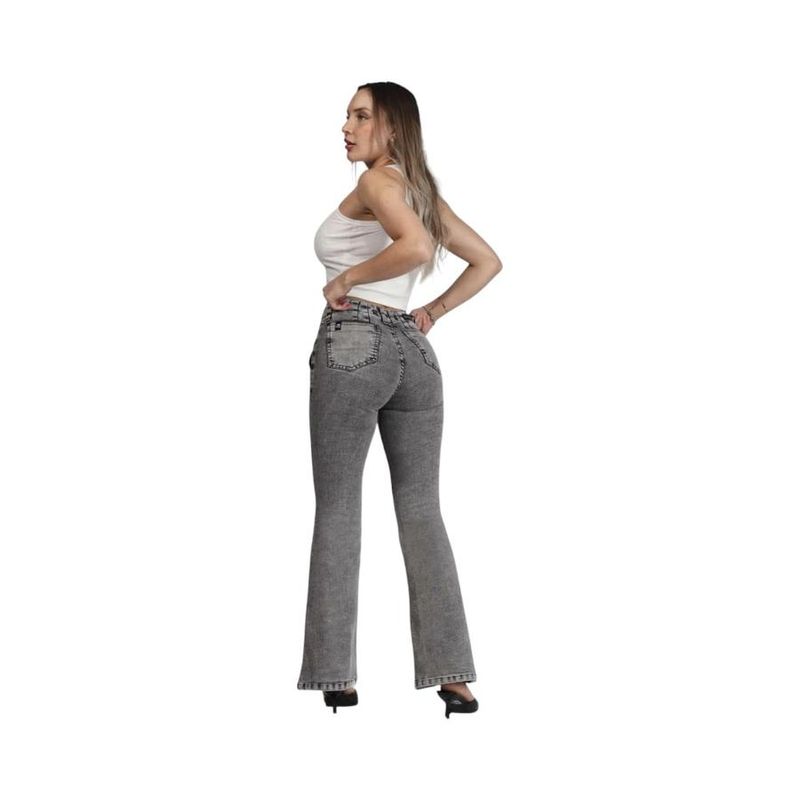 Jeans Flare push up Mujer Mohicano 4011 Gris - Dimarsa.cl