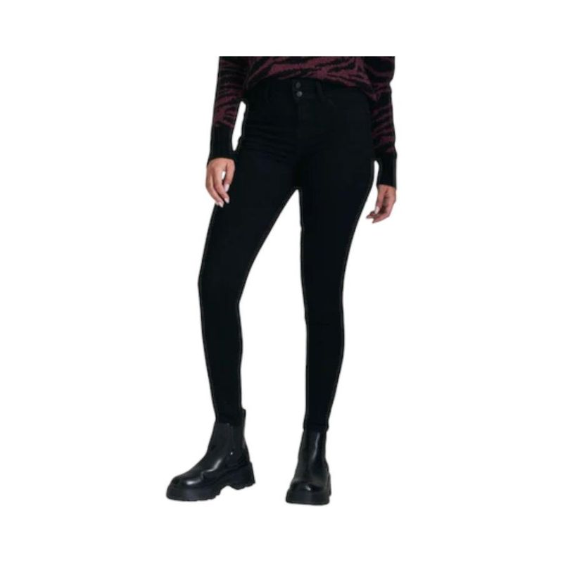 Jeans Push Up 2 Botones Mujer J.J.O 602JEJOTA-010 Negro - Dimarsa.cl