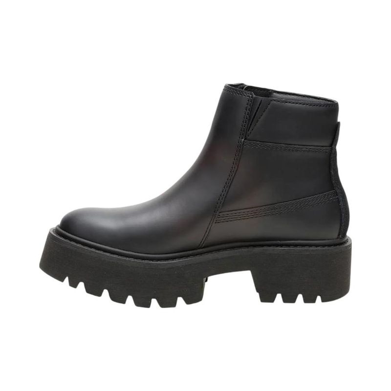 Botín Cuero Mujer Cat Colorado Max Chelsea Plataforma Negro - Dimarsa.cl