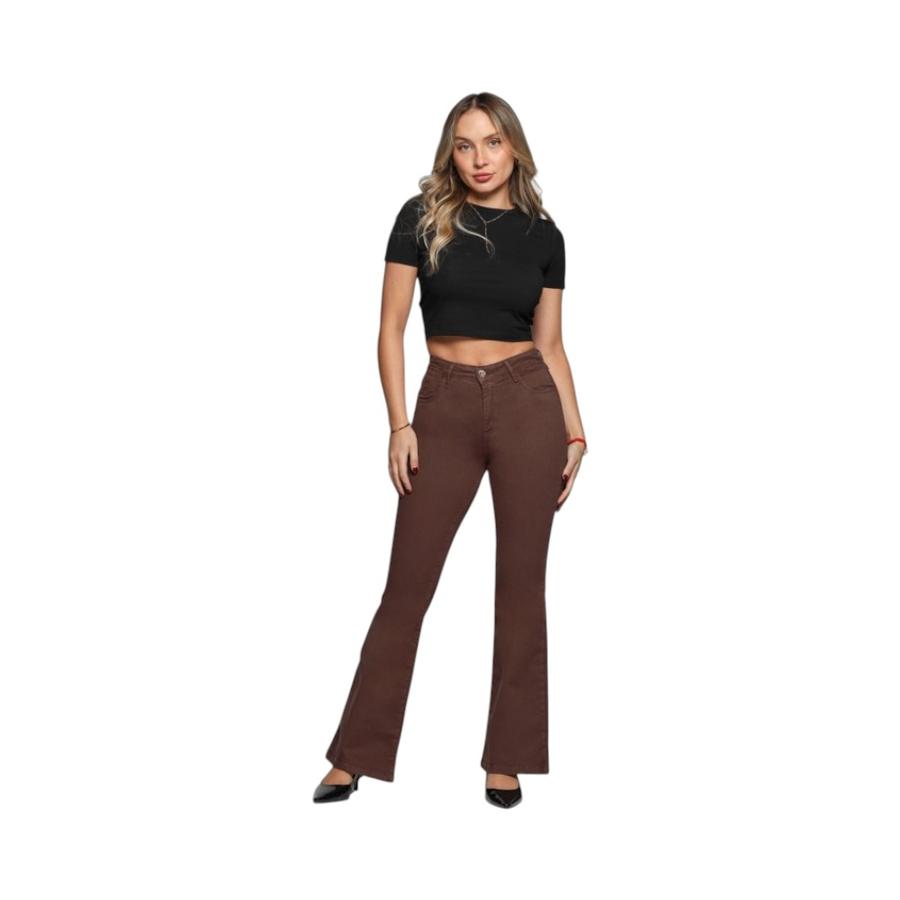 Jeans Mujer Mohicano Flare Chocolate