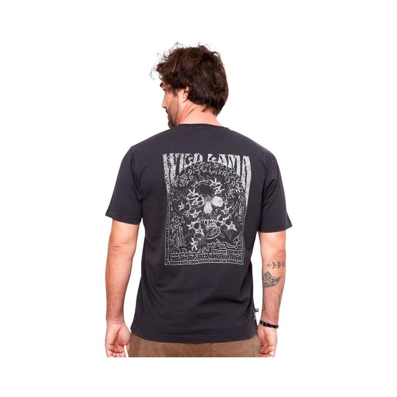 Polera Hombre Wild Lama Karu Orgánica Negro